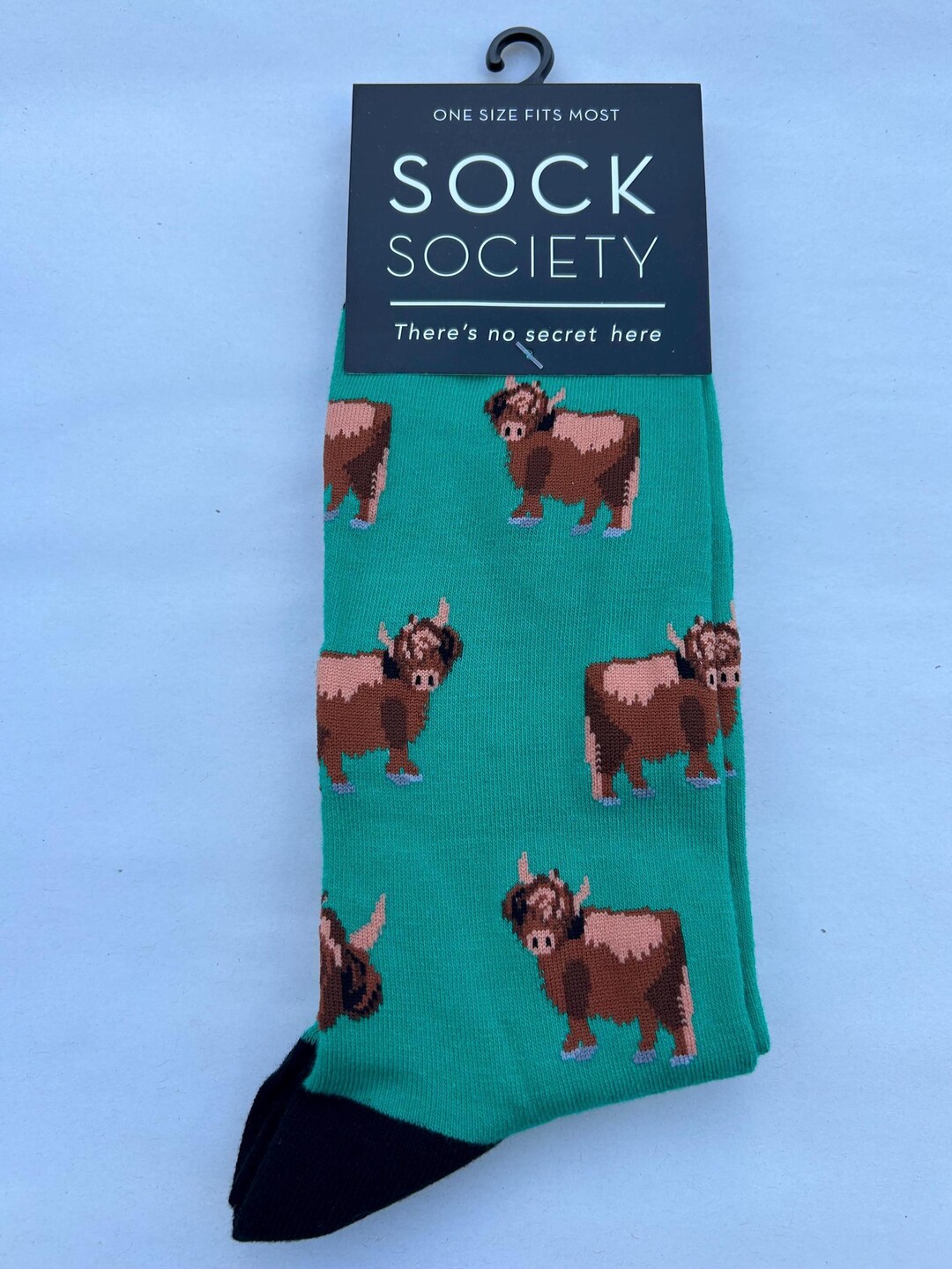 Highland Cow SOCK SOCIETY Green Ankle Socks Adult One Size Fit All - Etsy