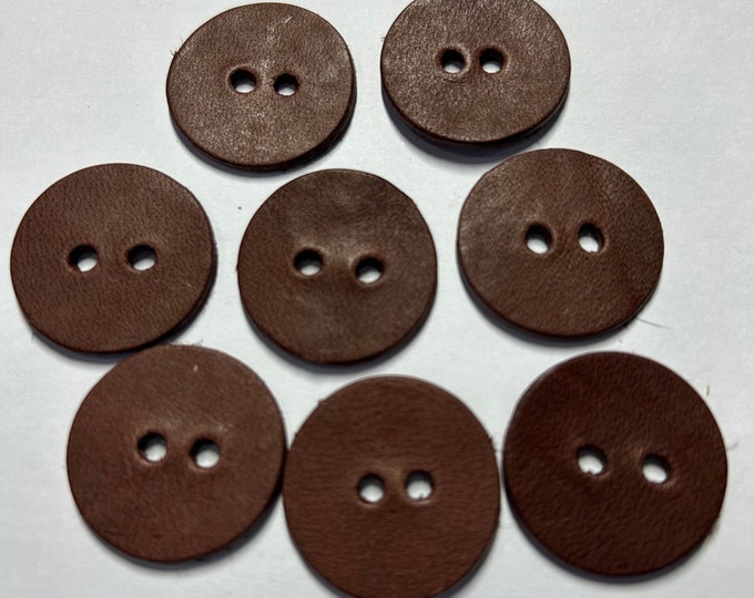 Real Leather Brown Sewing Buttons Crafting Button Free UK Postage - Etsy