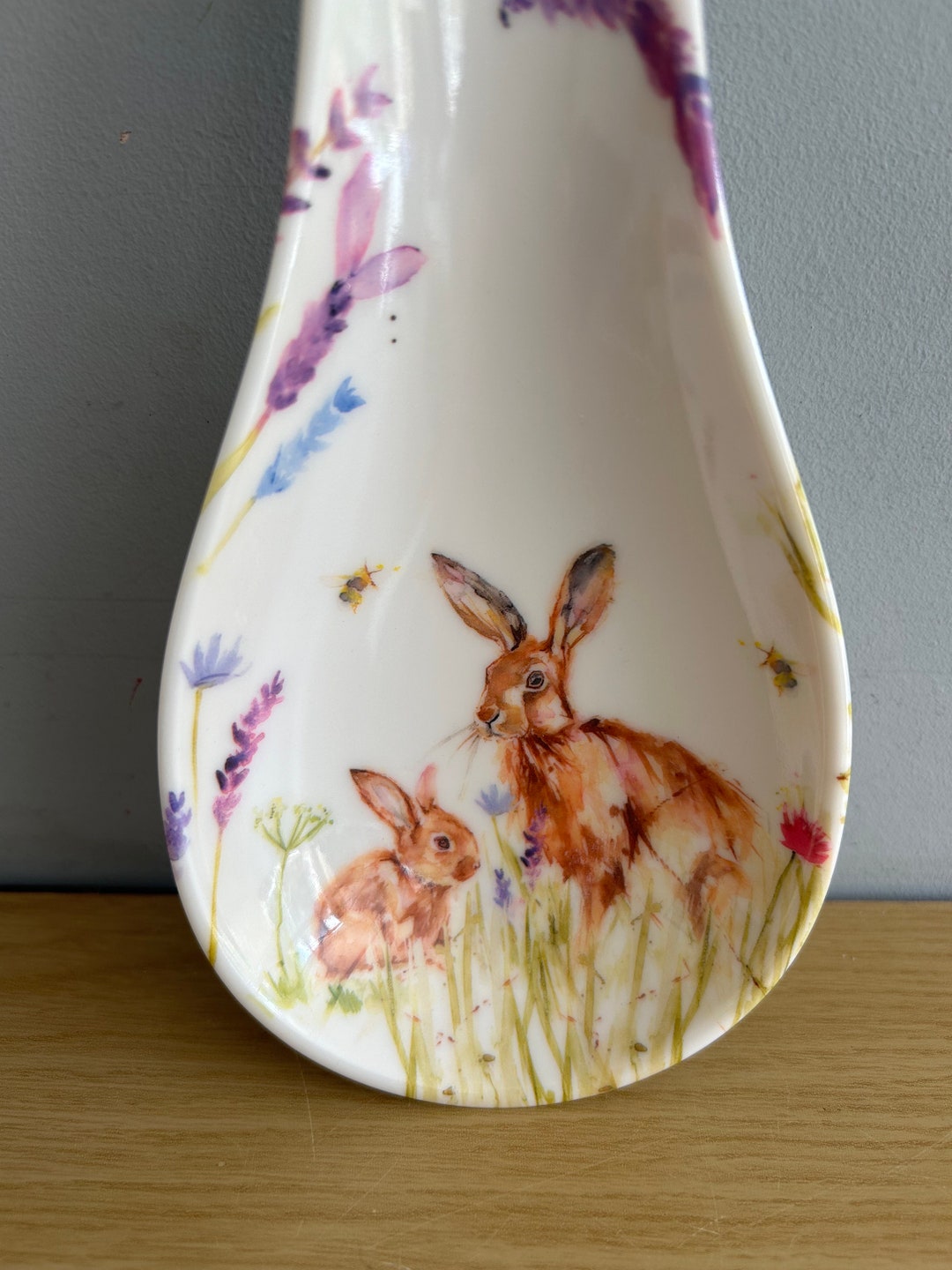 Bunny Bunnies Floral Kitchen Tidy Spoon Rest Dining Decor - Etsy
