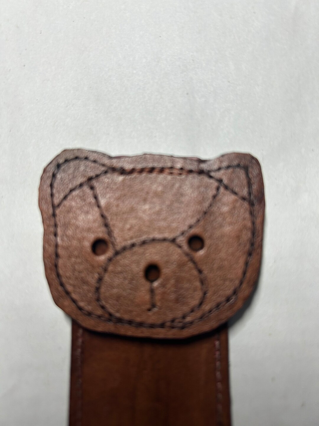 Teddy Bear Leather Bookmark Handmade Free UK Postage - Etsy