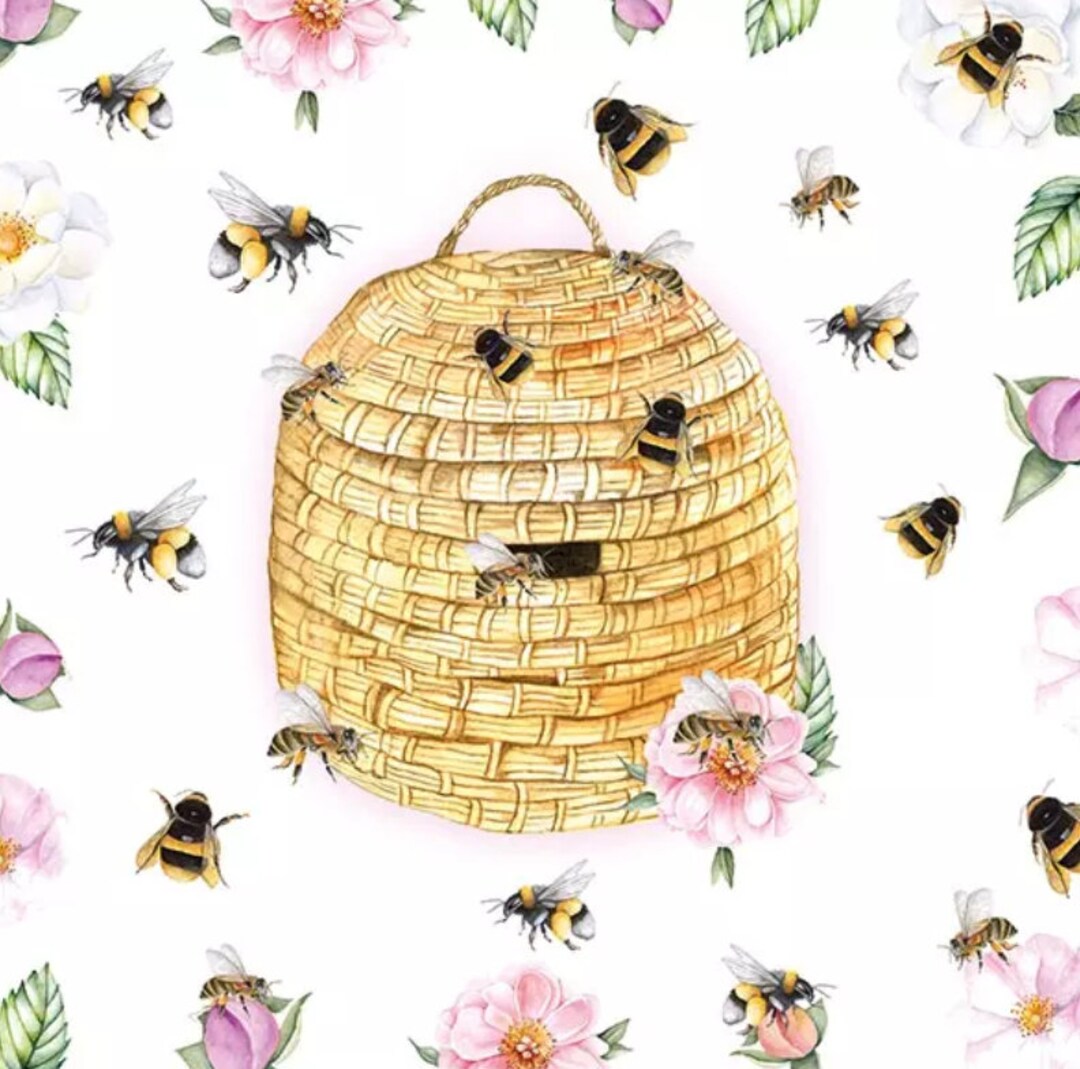5 Paper Party Napkins Beehive Pack of 5 3 Ply Serviettes FREE - Etsy