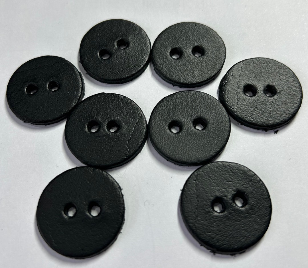 Real Leather Black Sewing Buttons Crafting Button Free UK Postage - Etsy