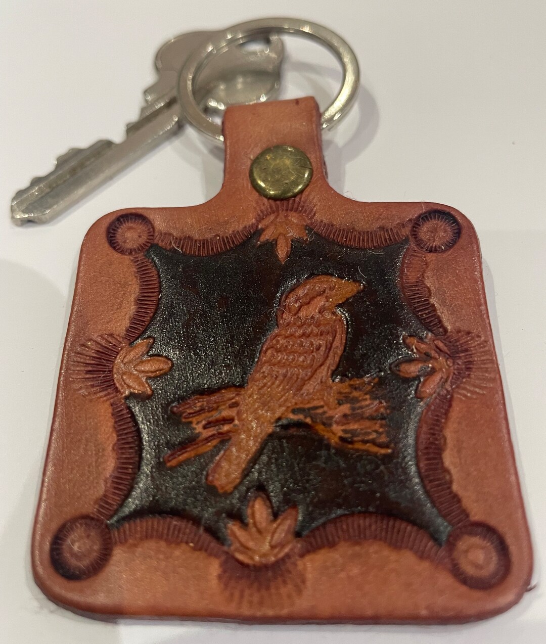 Leather Keyring Keyfob Sparrow Hawk Bird Keychain Free UK Postage - Etsy
