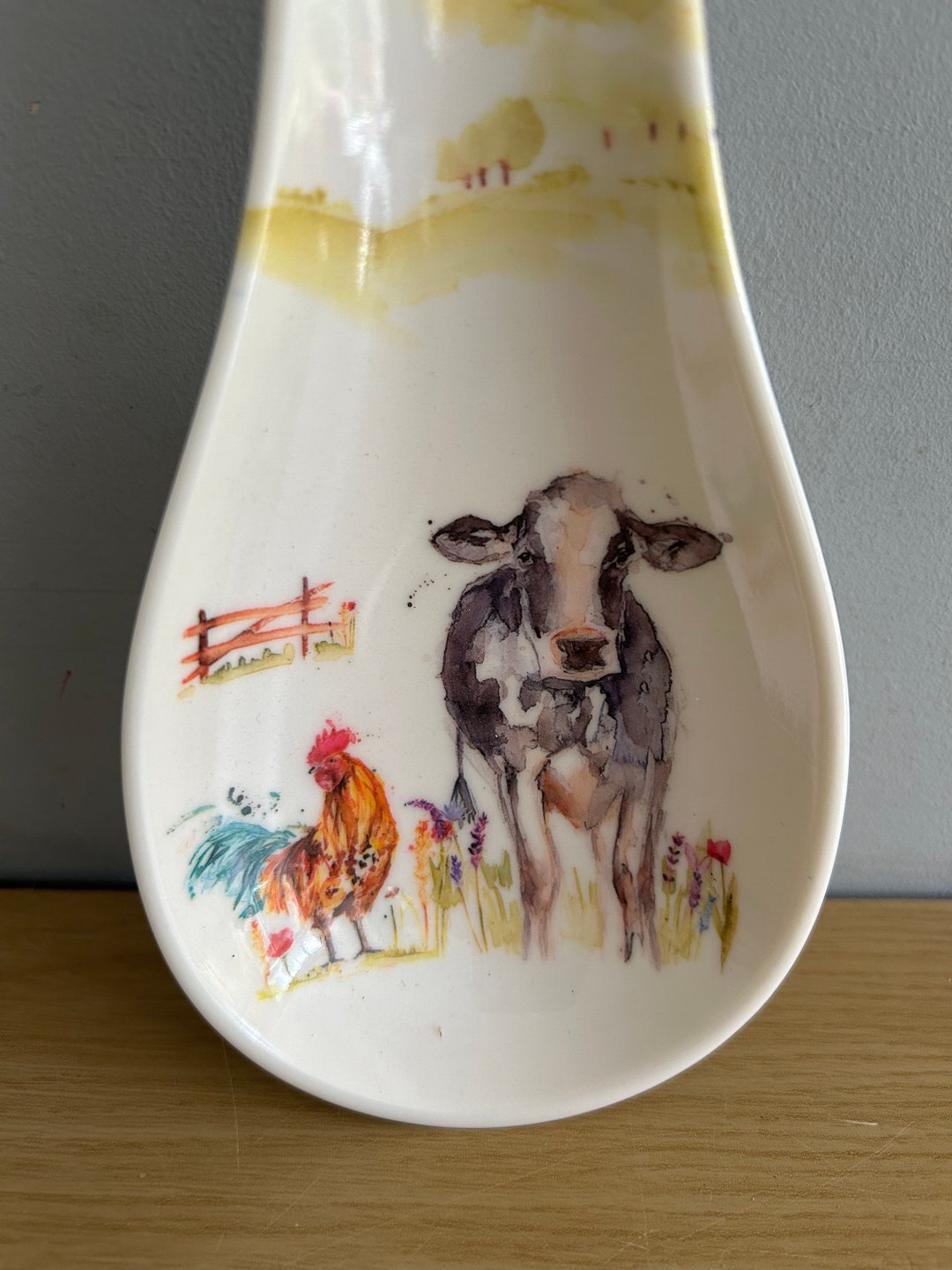 Farmyard Cow Floral Kitchen Tidy Spoon Rest Dining Decor - Etsy