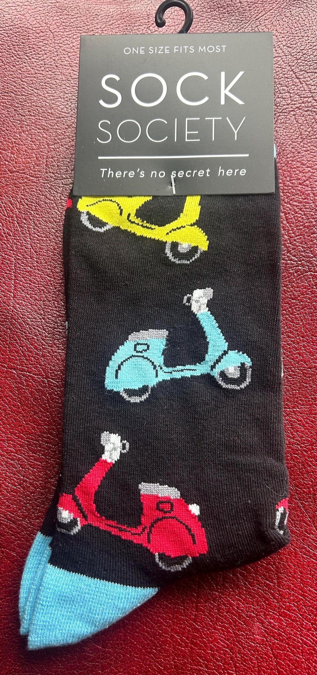 Scooter Motorcycle SOCK SOCIETY Black Ankle Socks Adult One Size Fit ...