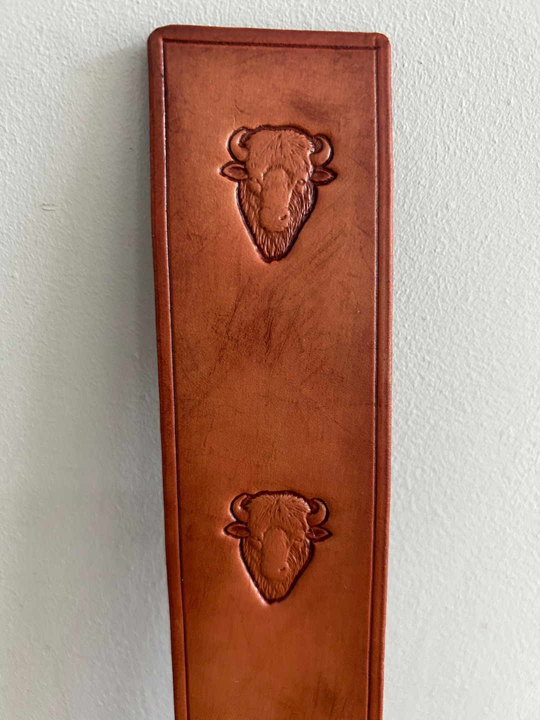 Leather Bookmark Buffalo Handmade Free UK Postage - Etsy