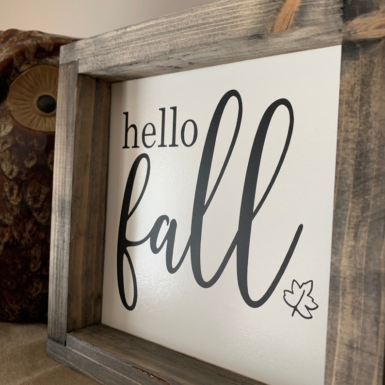 Hello Fall, Fall Sign, Fall Wall Hanging, Farmhouse Fall, Autumn Decor ...