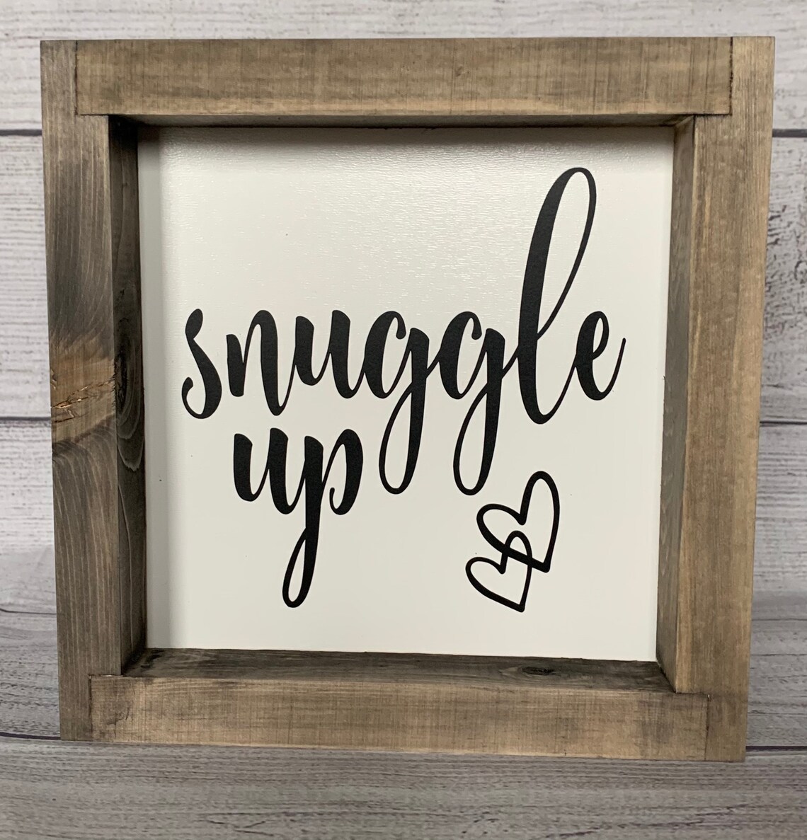 Snuggle up Sign, Farmhouse Decor, Cozy Sign, Wall Hanging, Shelf Sitter ...