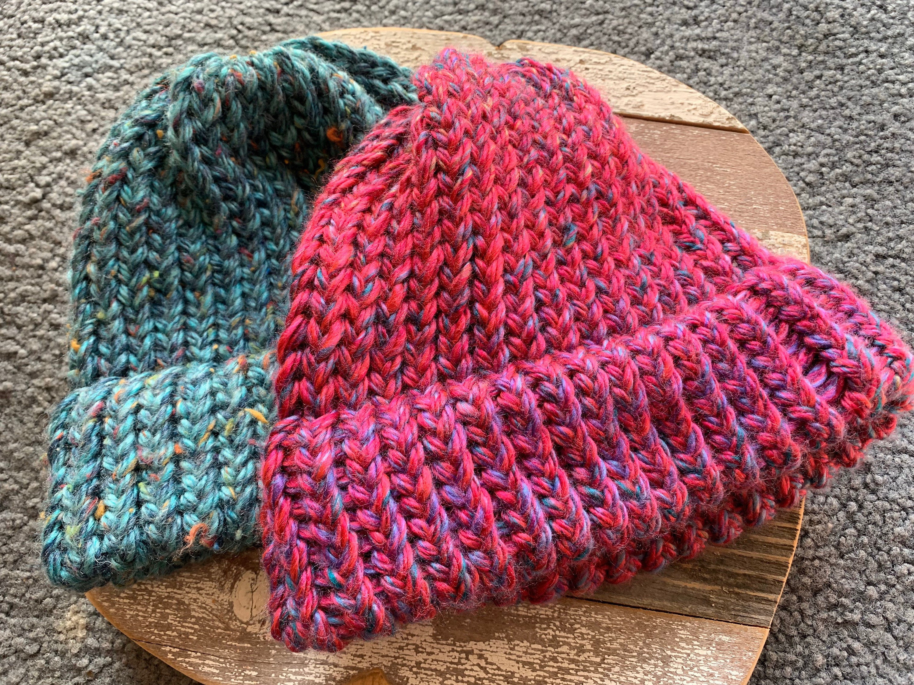 Knit Hats, Beanie, Tweed Knit Hats for Women and Men Sized Small and ...