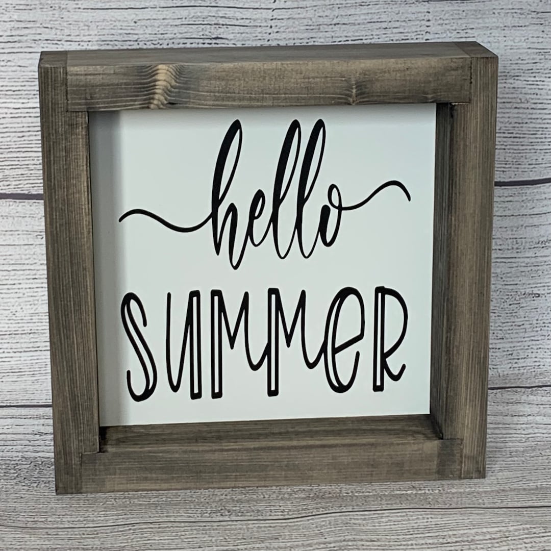 Hello Summer Sign, Farmhouse Decor, Wall Hanging, Summer Decor - Etsy
