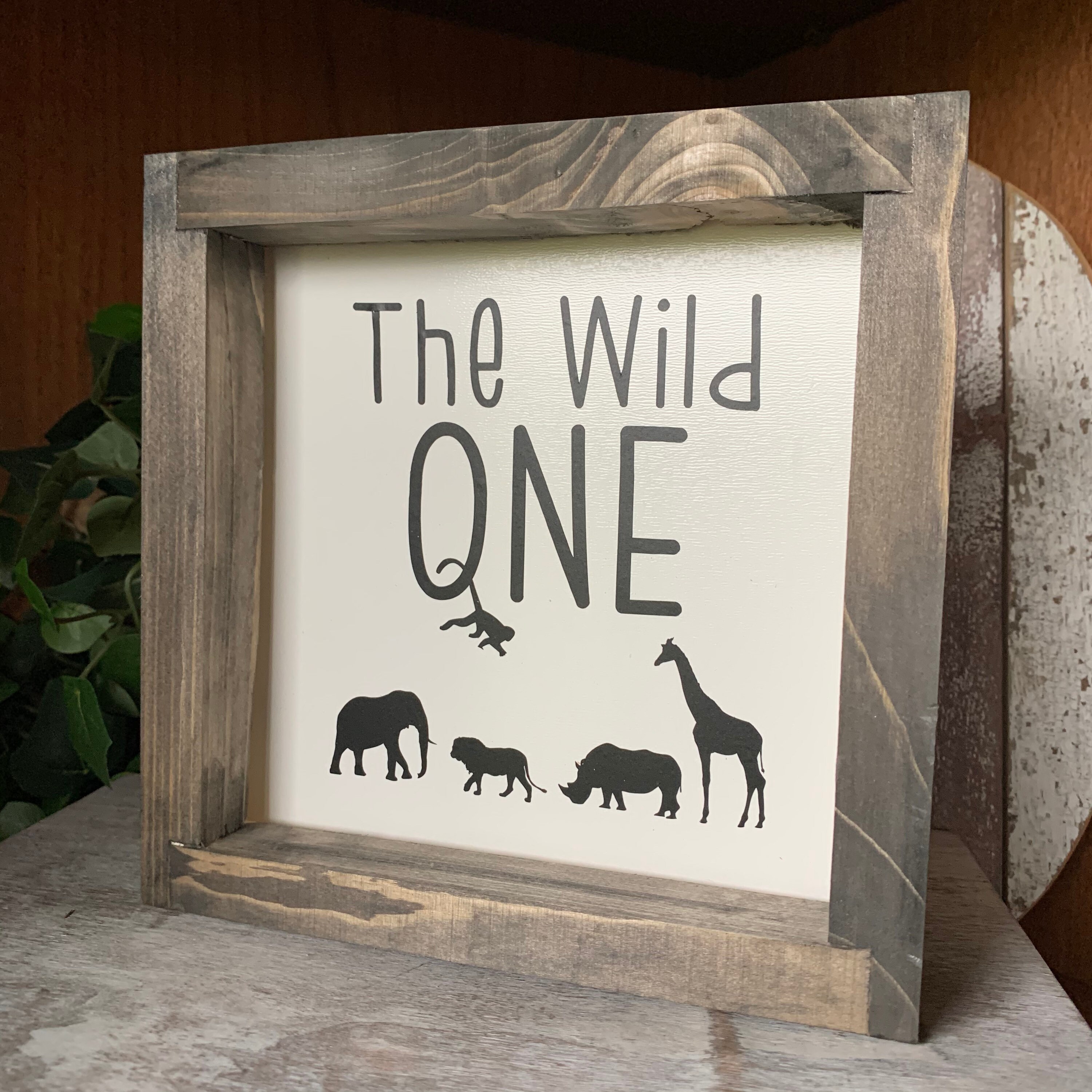 First Birthday Wild One Nursery Sign Zoo Animals Jungle | Etsy