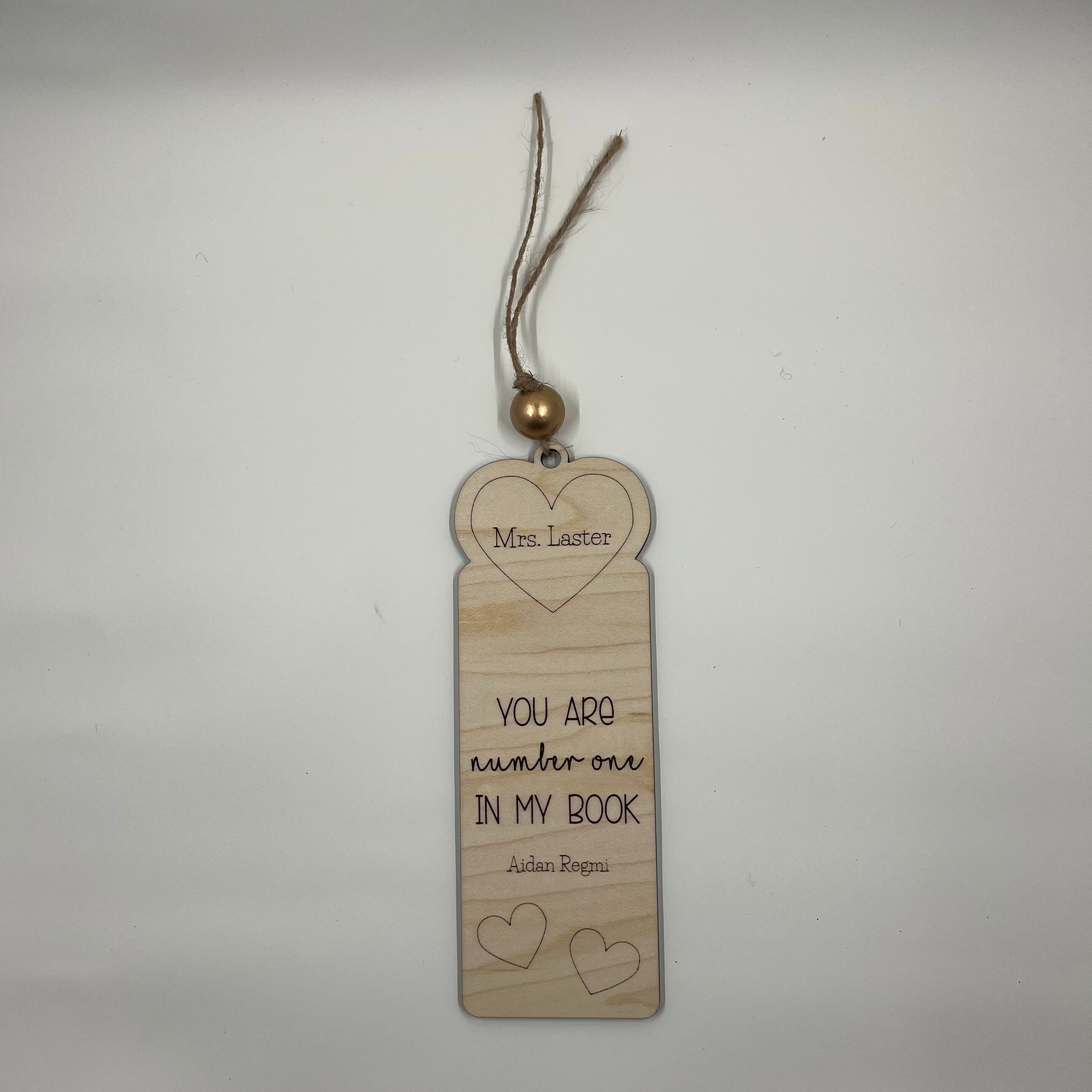 Thank You Bookmark, Teacher Appreciation Gift, Personalized Gift, End ...