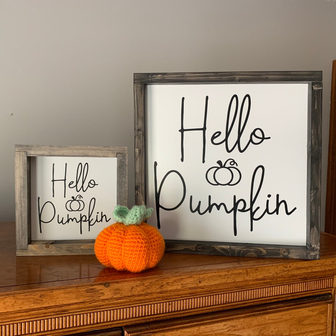 Hello Pumpkin Sign, Fall Decor, Autumn Decor, Fall Wall Hanging ...