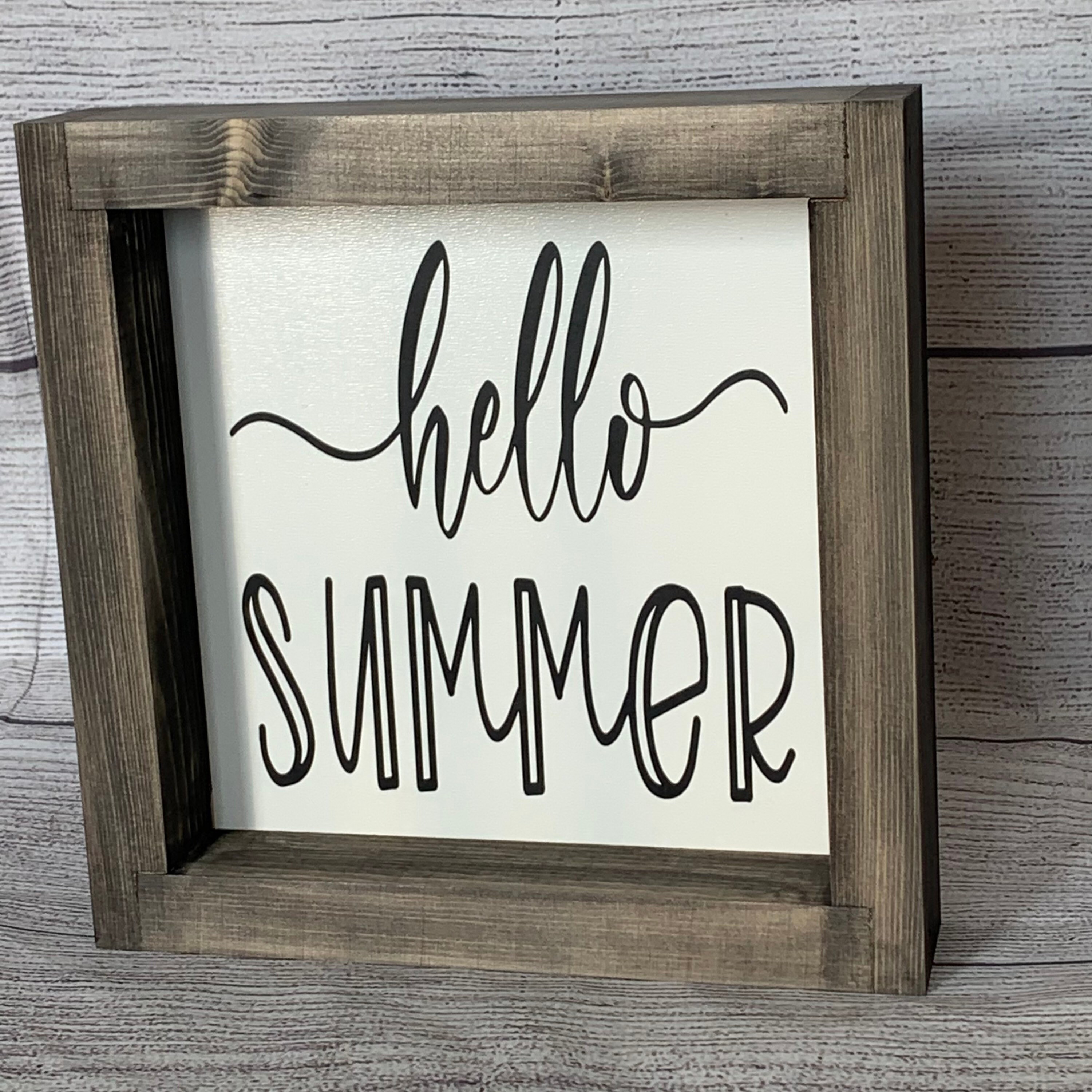 Hello Summer Sign, Farmhouse Decor, Wall Hanging, Summer Decor - Etsy