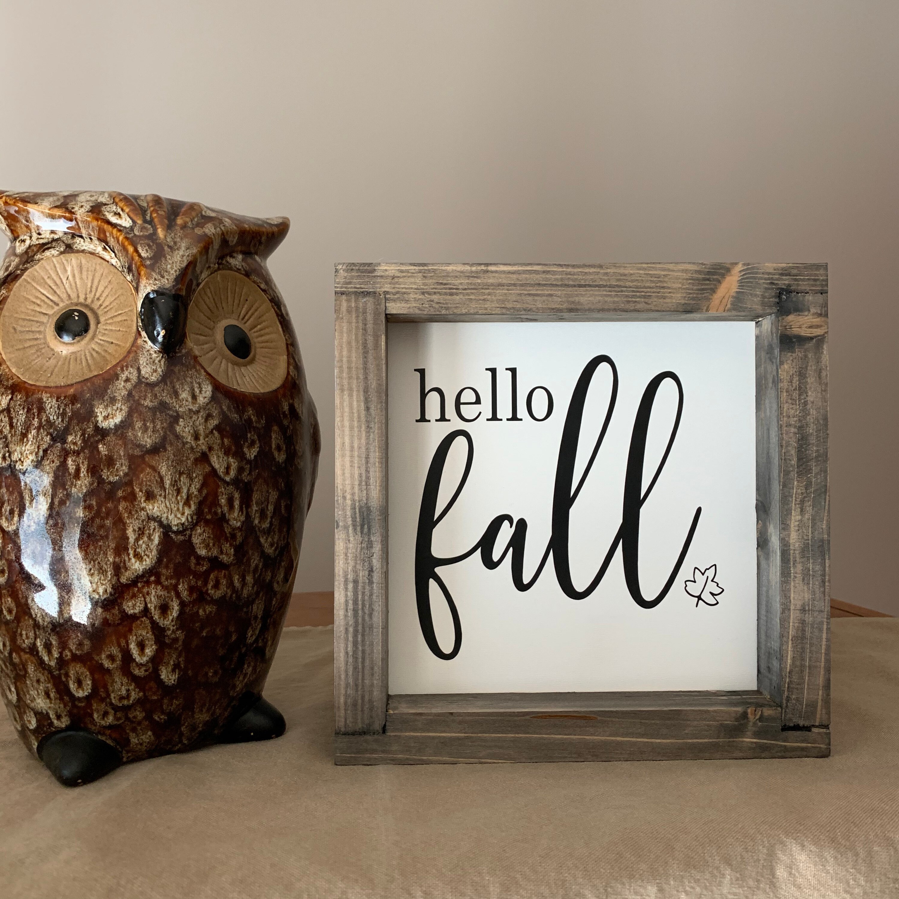 Hello Fall, Fall Sign, Fall Wall Hanging, Farmhouse Fall, Autumn Decor ...