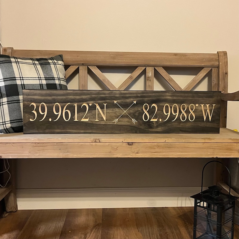 Coordinates Sign - Etsy