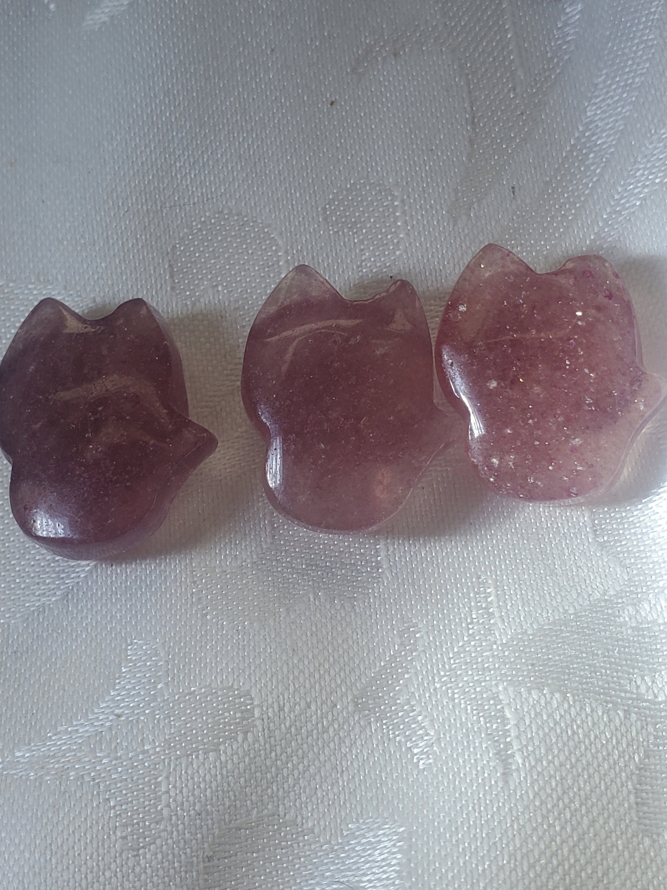 Kitsune Mini Crystal Mini Strawberry Quartzhandmade | Etsy