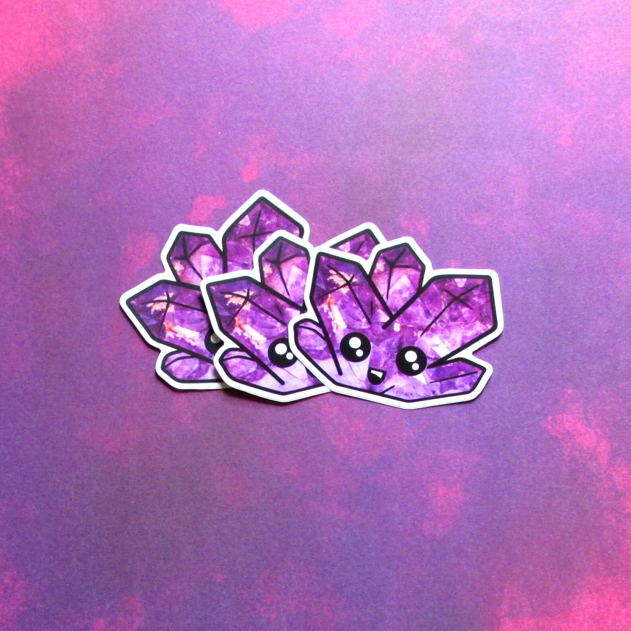 Lil' Quartz Sticker Kawaii Crystal Sticker Glossy - Etsy India