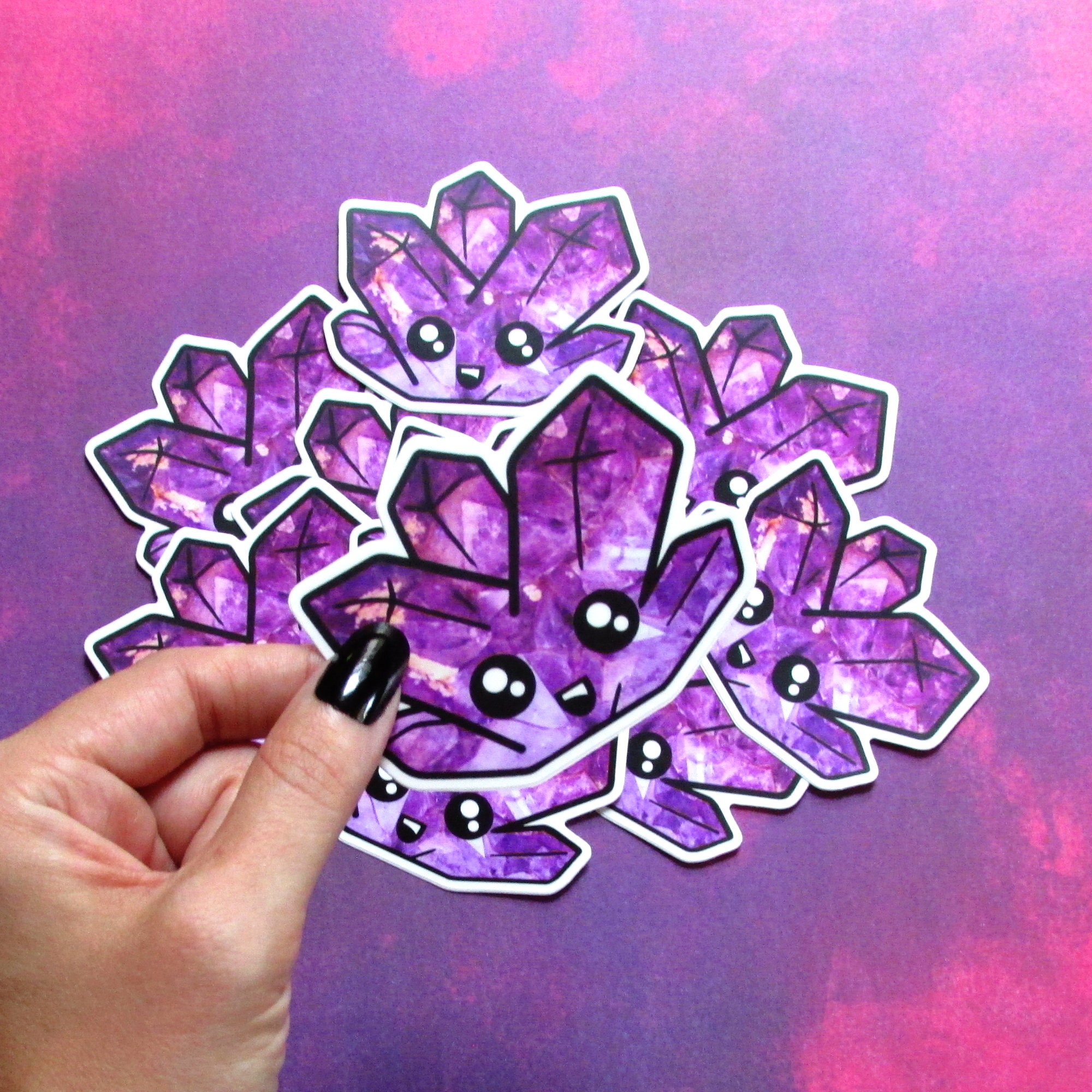 Lil' Quartz Sticker Kawaii Crystal Sticker Glossy - Etsy India