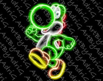 Super Mario Neon - Etsy