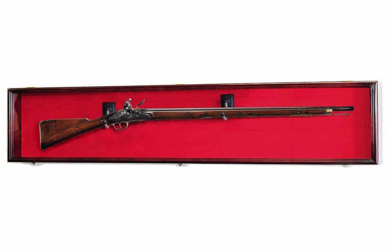 XL Rifle / Musket Gun Display Case Cabinet Wall Mount Rack - Etsy
