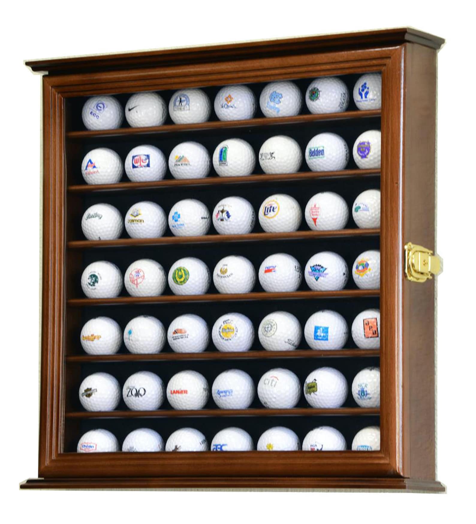 49 Golf Ball Display Case Cabinet Wall Rack Holder W/98% UV Protection ...