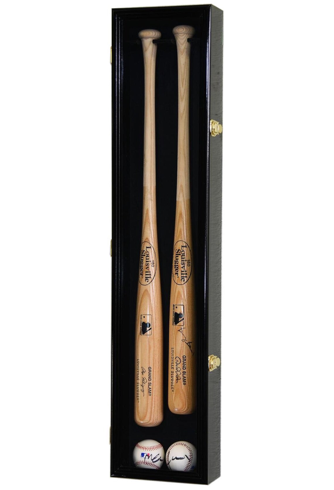 2 Baseball Bat Display Case Cabinet Holder Wall Rack W/98% UV ...