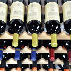 6X Beech Modular Wine Rack Beech Wood 24-72 Bottle Capacity Storage 6 ...