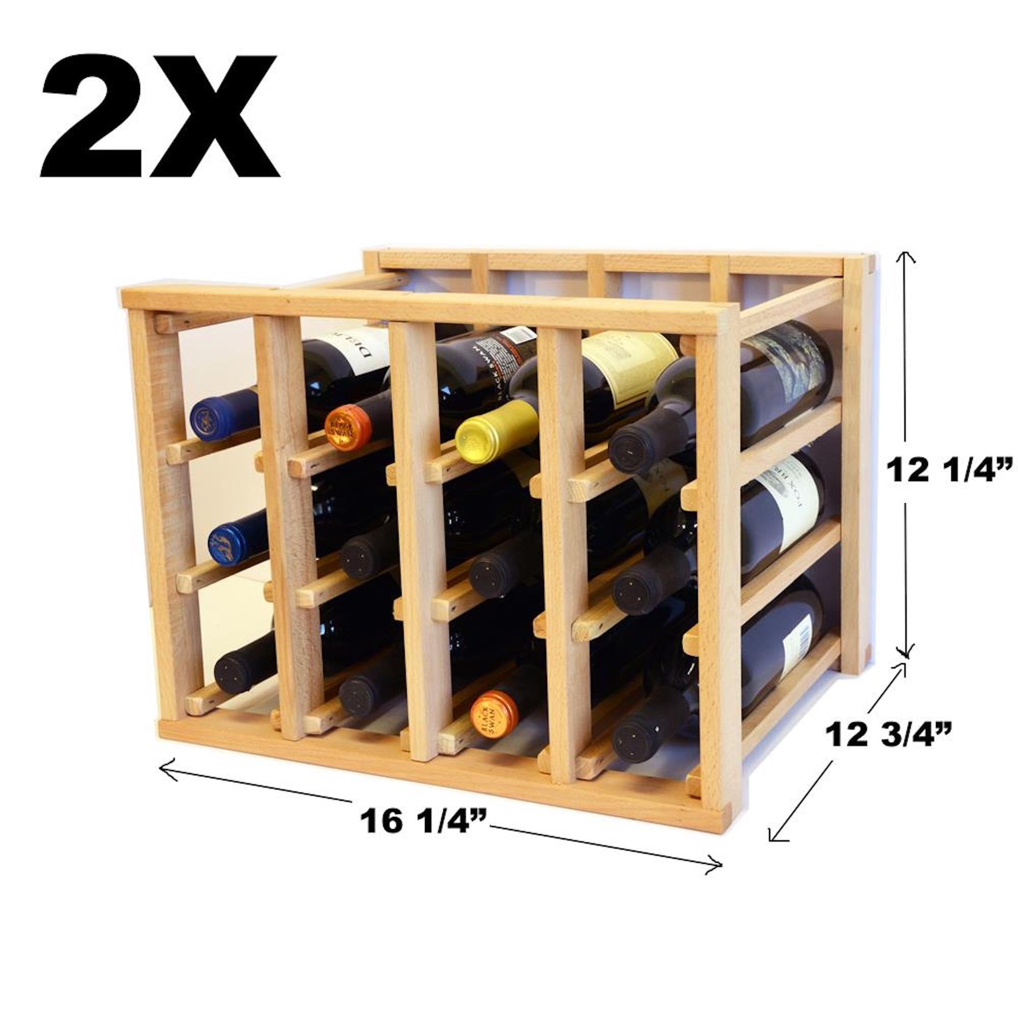 24 Bottle Modular Stackable Wine Rack (stack as Many Sets Together ...