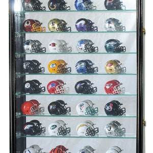 Large Pocket Pro Mini Helmet Display Case Cabinet Football NFL - Etsy