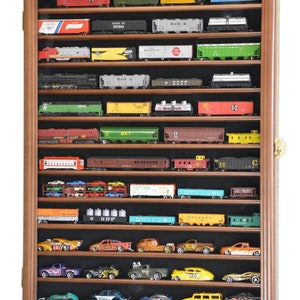 12 Shelves N Scale Train Model Trains Display Case Cabinet Wall Shelf ...