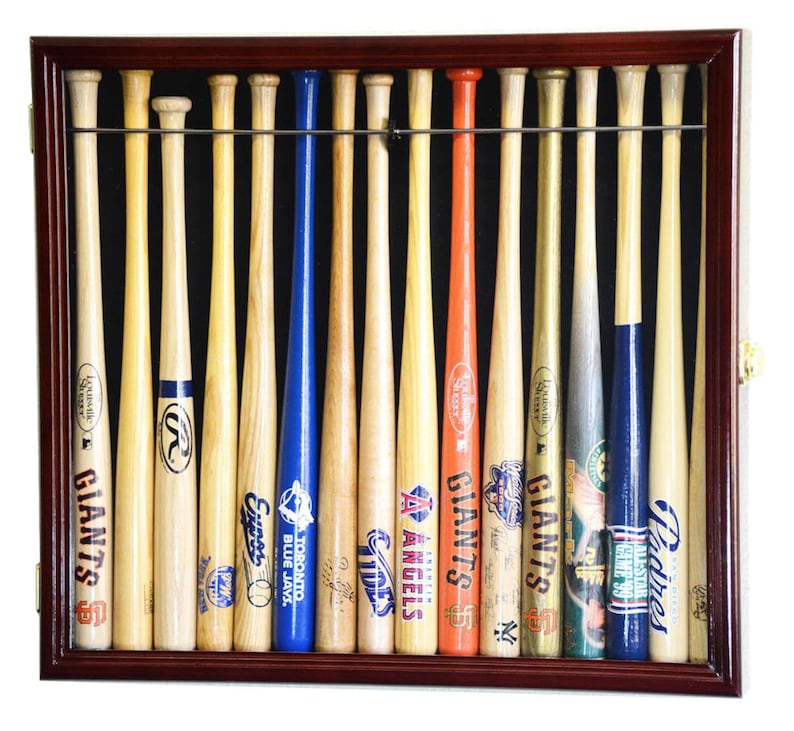 Small Mini 18 Bat Baseball Display Case Cabinet Holder - Etsy
