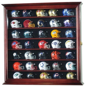 Pocket Pro Mini Helmet Display Case Cabinet Football Helmets Shelf W ...