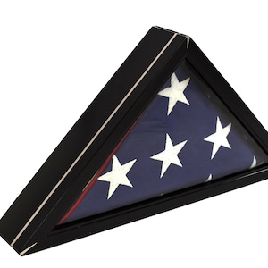 Honors Flag Display Case for 5x9' Memorial / Burial / Funeral Shelf Box ...