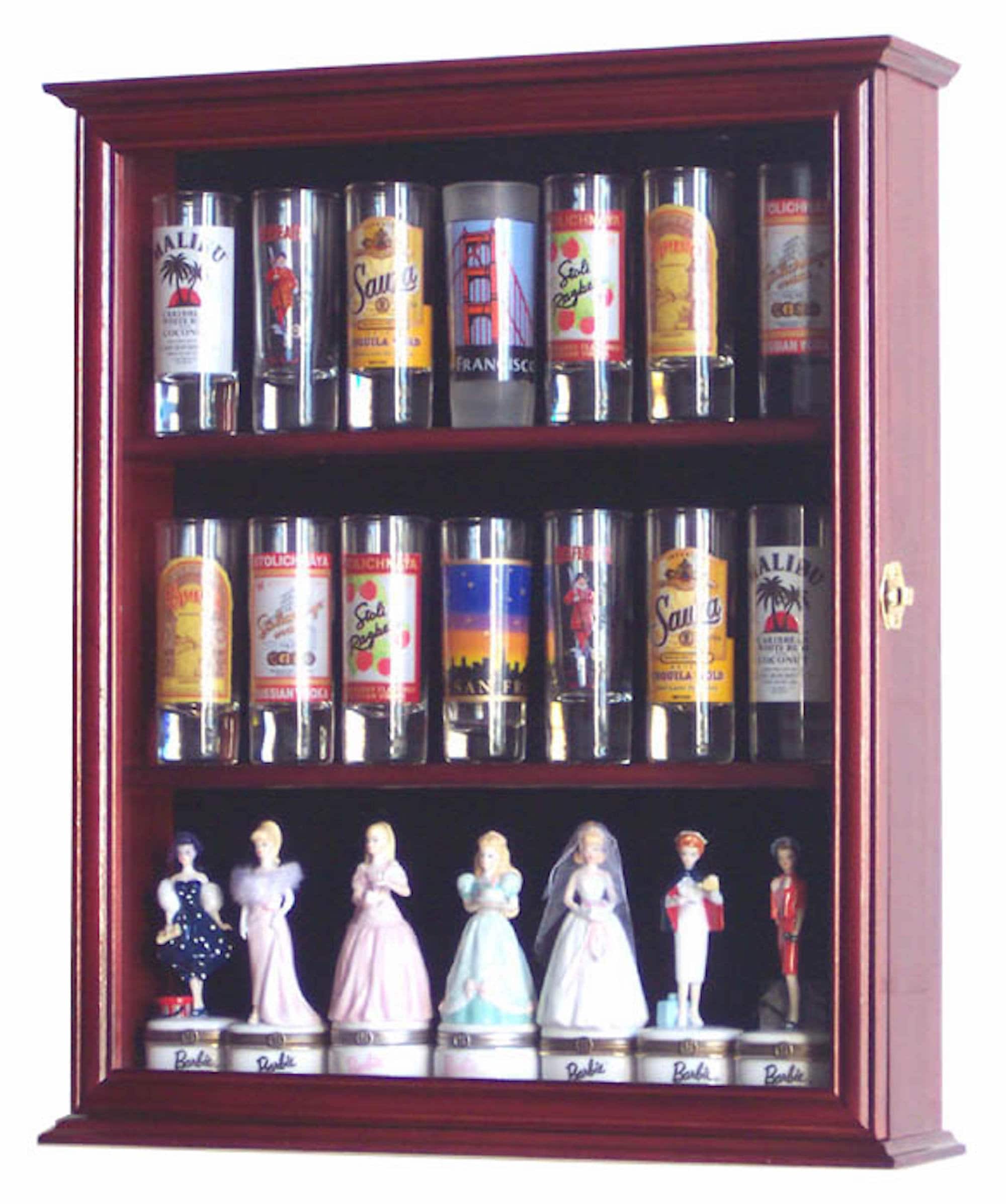 Tall Shot Glass, Shooter Display Case Cabinet Wall Kitchen Shelf ...