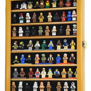 70 Minifigures Display Case Cabinet Miniatures Figurines Small Action ...