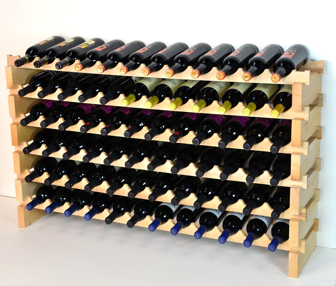 12X Beech Modular Wine Rack Beech Wood 48-144 Bottle Capacity - Etsy