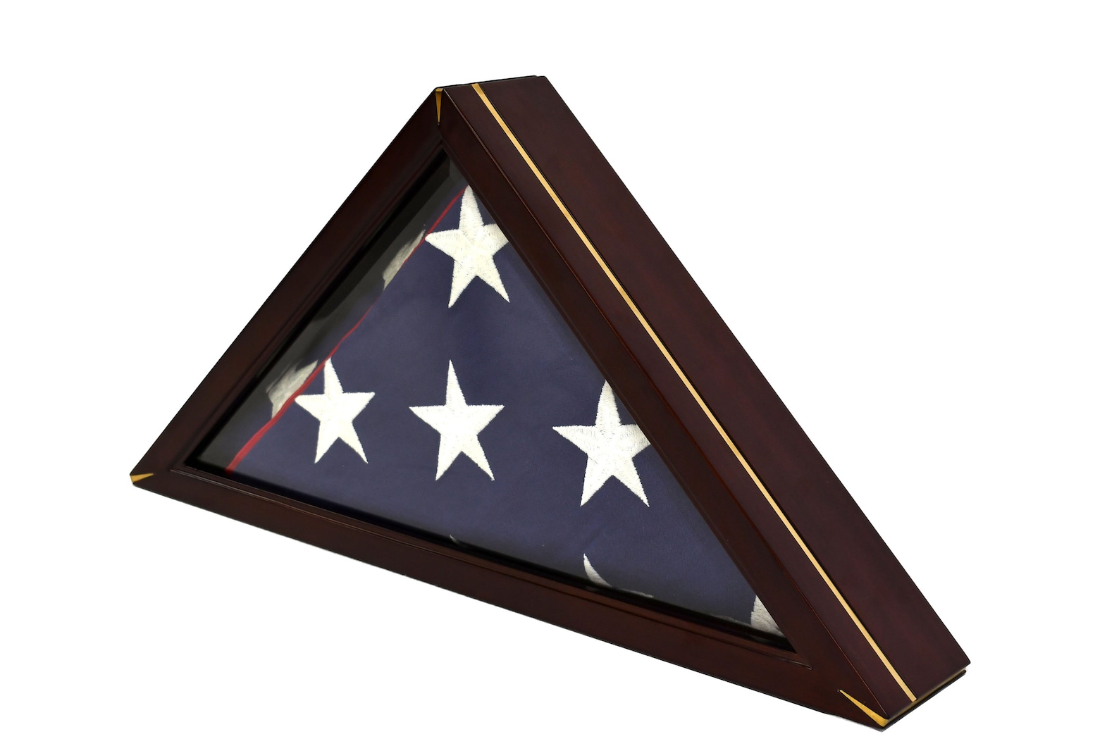Honors Flag Display Case for 5x9' Memorial / Burial / Funeral Shelf Box ...