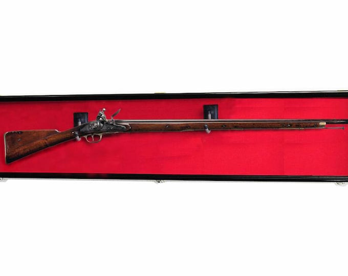 XL Rifle / Musket Gun Display Case Cabinet Wall Mount Rack - Etsy