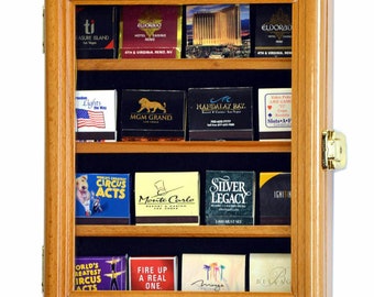 64 Matches Matchbook Display Case Wall Cabinet Holder W/ 98% | Etsy