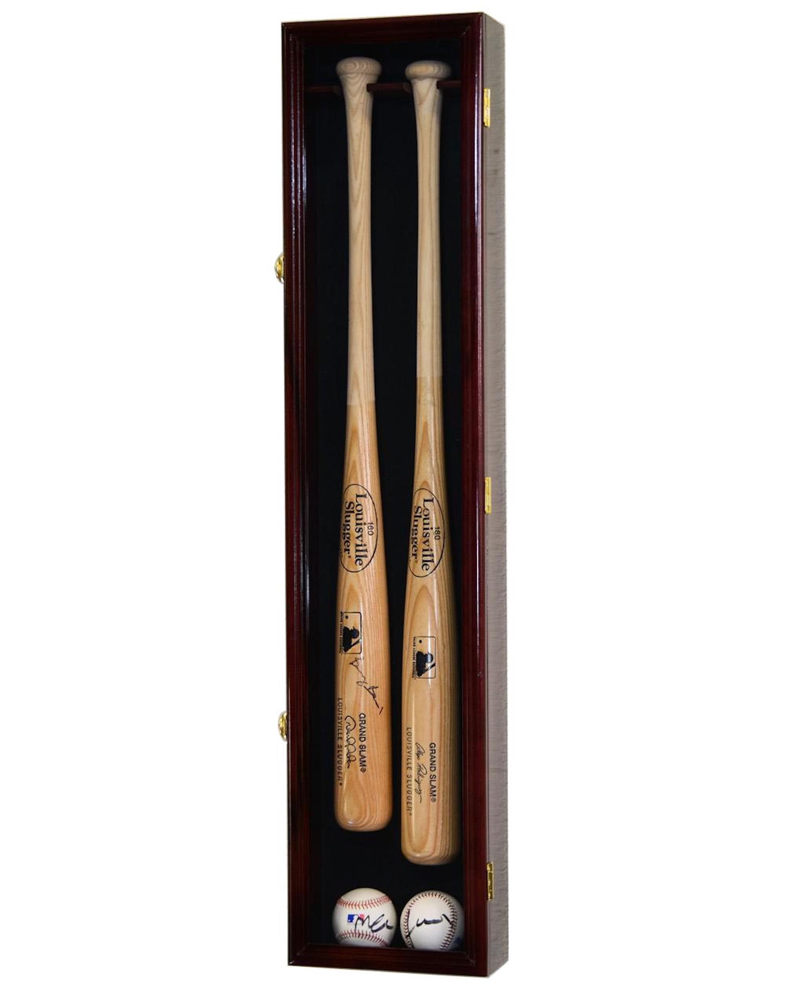 2 Baseball Bat Display Case Cabinet Holder Wall Rack W/98% UV ...