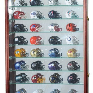 Large Pocket Pro Mini Helmet Display Case Cabinet Football NFL - Etsy