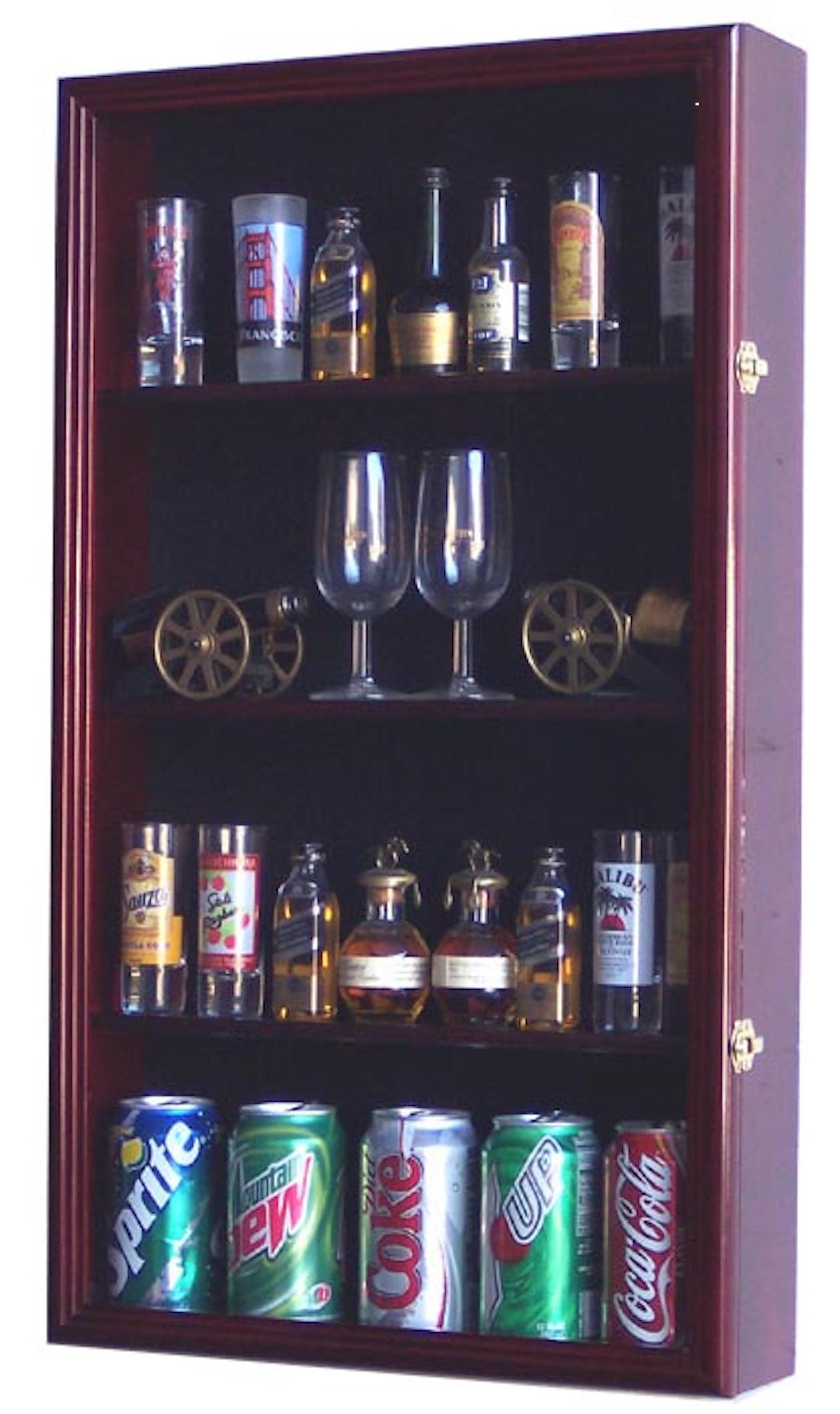 Mini Liquor Bottle / Tall Shot Glass, Shooter Display Case Cabinet ...
