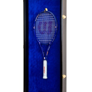 Tennis Racket and Ball Display Case Cabinet Hanger Wall Mount Shadowbox ...