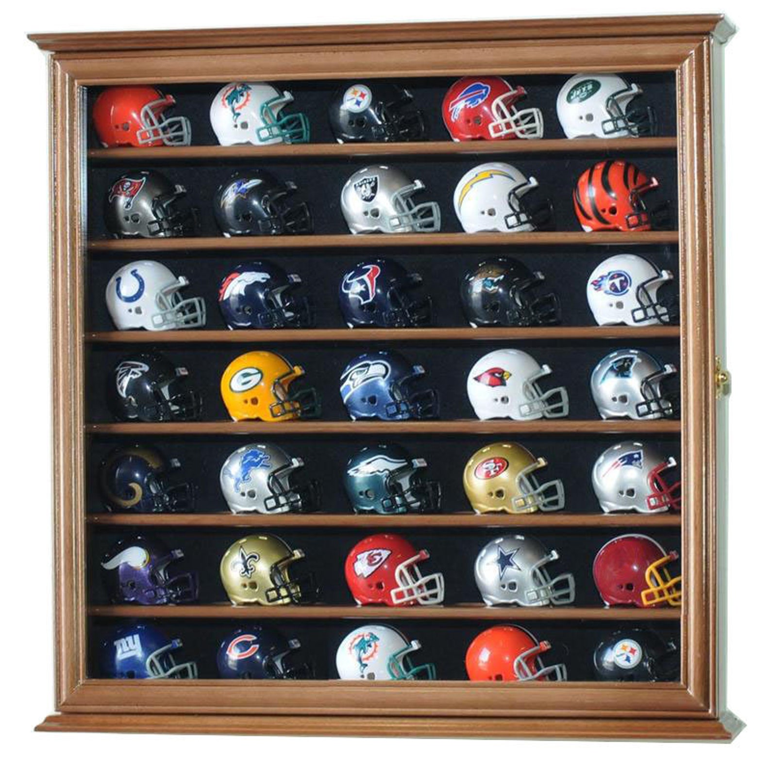 Pocket Pro Mini Helmet Display Case Cabinet Football Helmets Shelf W ...