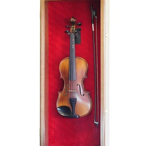 Violin Display Case Cabinet Wall Rack Hanger for Instrument and Bow W ...
