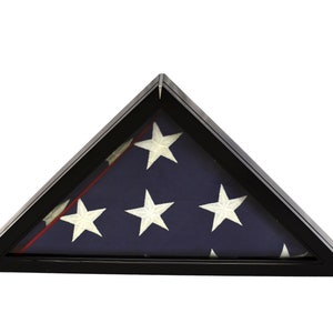 Honors Flag Display Case for 5x9' Memorial / Burial / Funeral Shelf Box ...