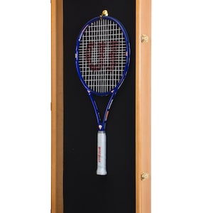 Tennis Racket and Ball Display Case Cabinet Hanger Wall Mount Shadowbox ...