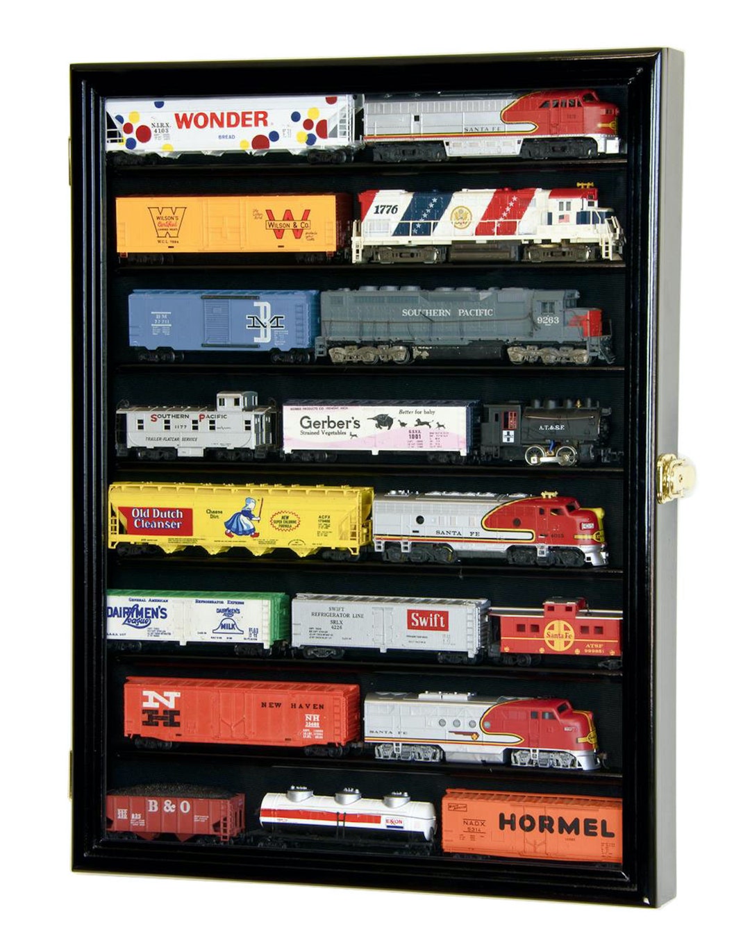 Small HO Scale Train Display Case Cabinet Model Trains Locomotive ...