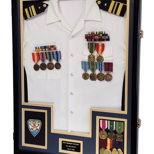 Large Jersey or Uniform Display Case (w/ Custom Double Matting) Cabinet ...